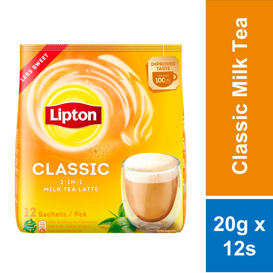Lipton Milk Tea 3 in 1 Matcha Green Tea/Teh Halia/Early Grey/Teh Tarik ...