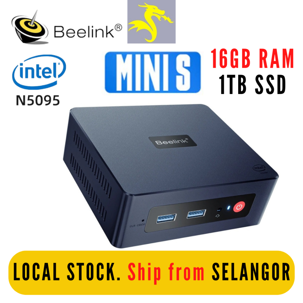 Beelink Mini S Windows Mini PC 16GB DDR4 RAM 1TB SSD Computer CPU ...