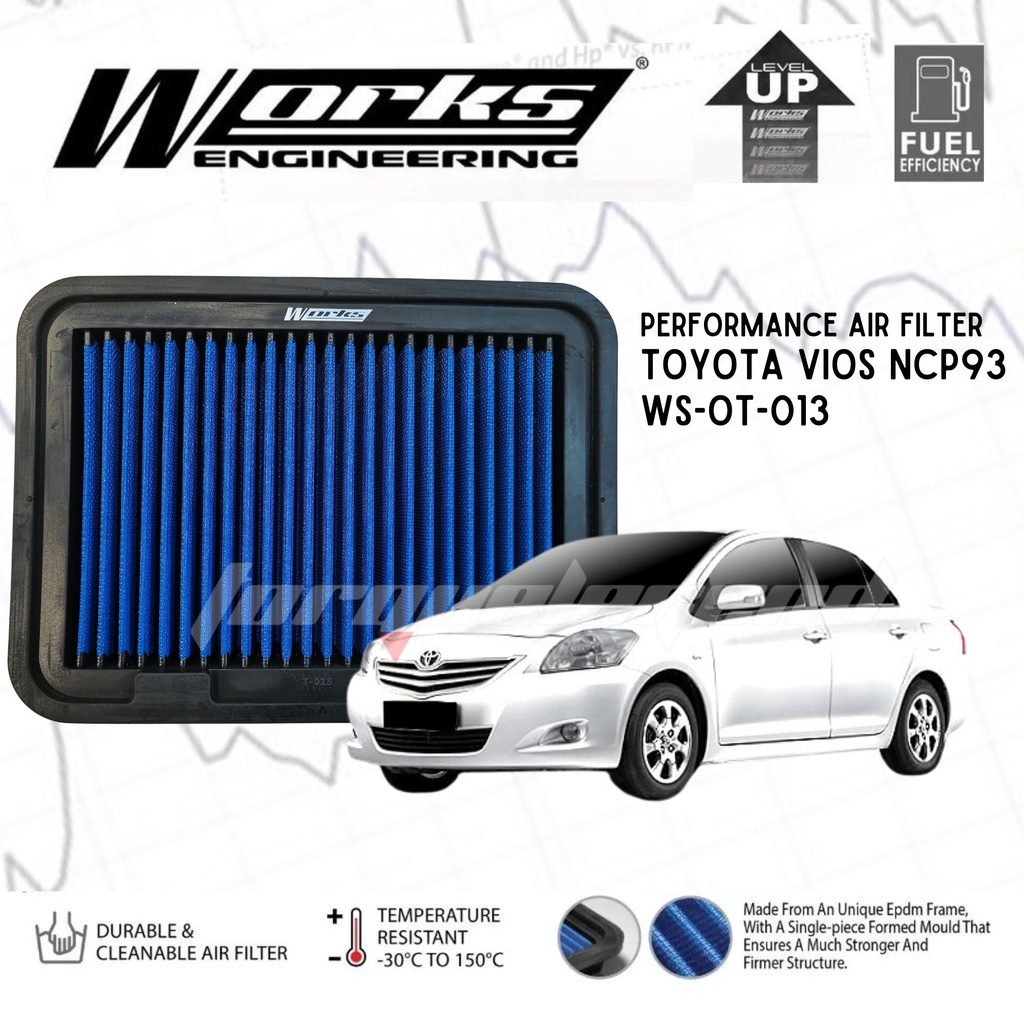 TOYOTA VIOS NCP93/TOYOTA NOAH/VOXY) WORKS PERFORMANCE HIGH FLOW DROP IN ...