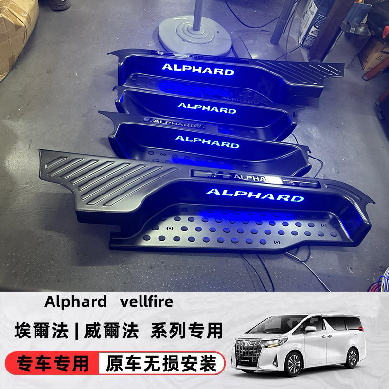 Toyota Alphard Vellfire Agh30 Anh30 Full Size Stainless Steel Led Door ...