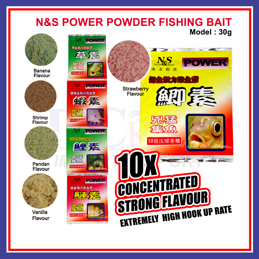 30g N&S Power Powder Fishing Bait Fish Food Umpan Dedak Pancing Ikan ...