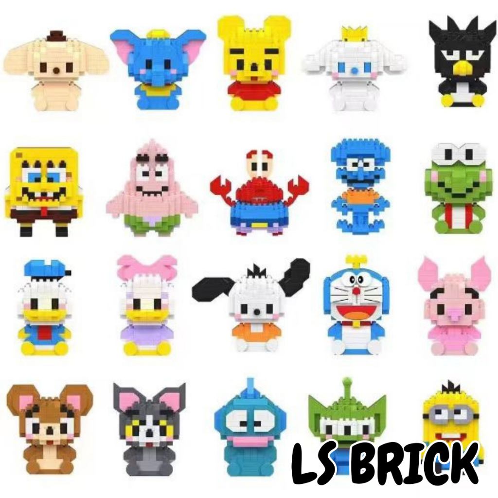 20 design cartoon brick 40 design cartoon Bricks nano Block Cute toys ...