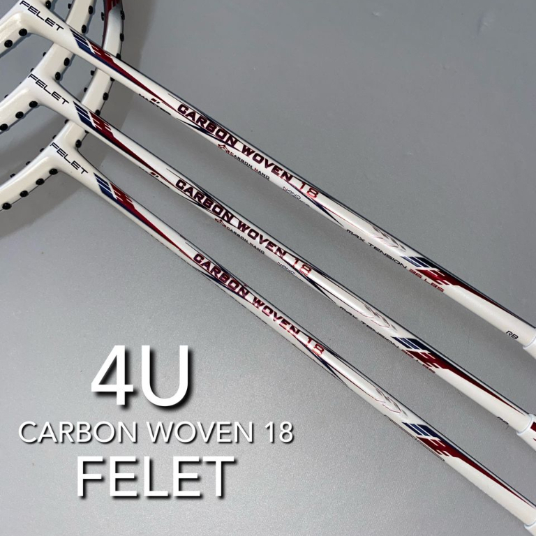 Felet Kisona 21 Lavender/Pink FELET Carbon Woven 18 Badminton Racket ...