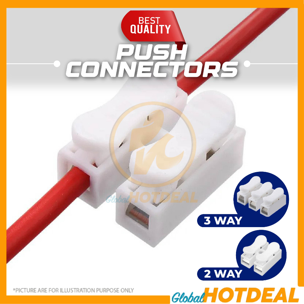 Push Connectors Clip Electrical Cable Clamp Terminal Block Connector ...