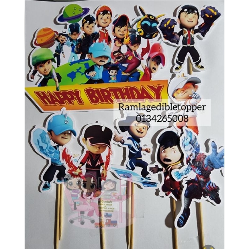 TOPPER CAKE BOBOIBOY | Shopee Malaysia