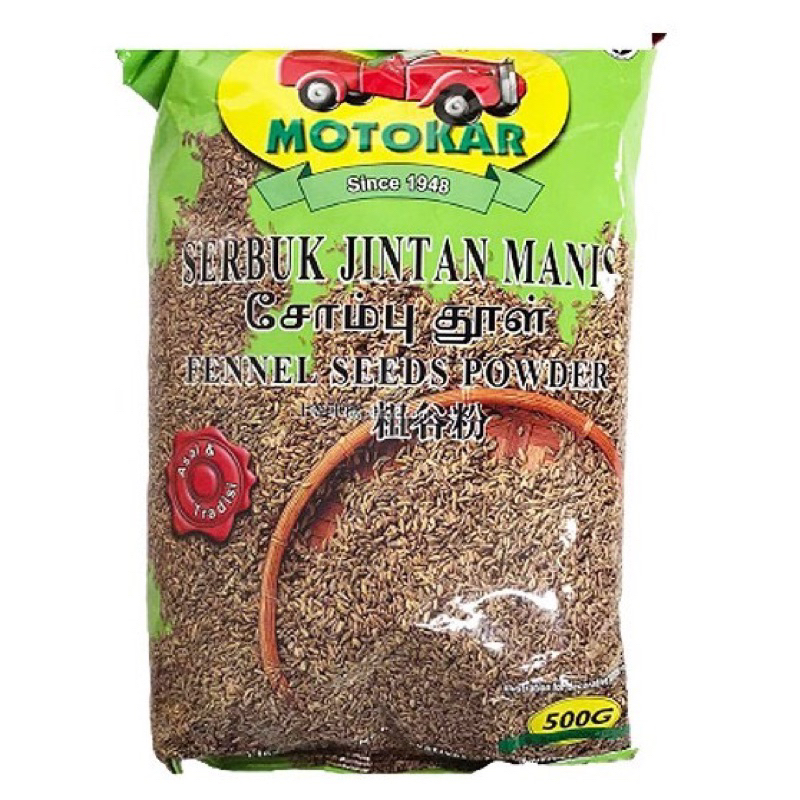SERBUK JINTAN MANIS MOTOKAR 500G READY STOCK FENNEL POWDER | Shopee ...