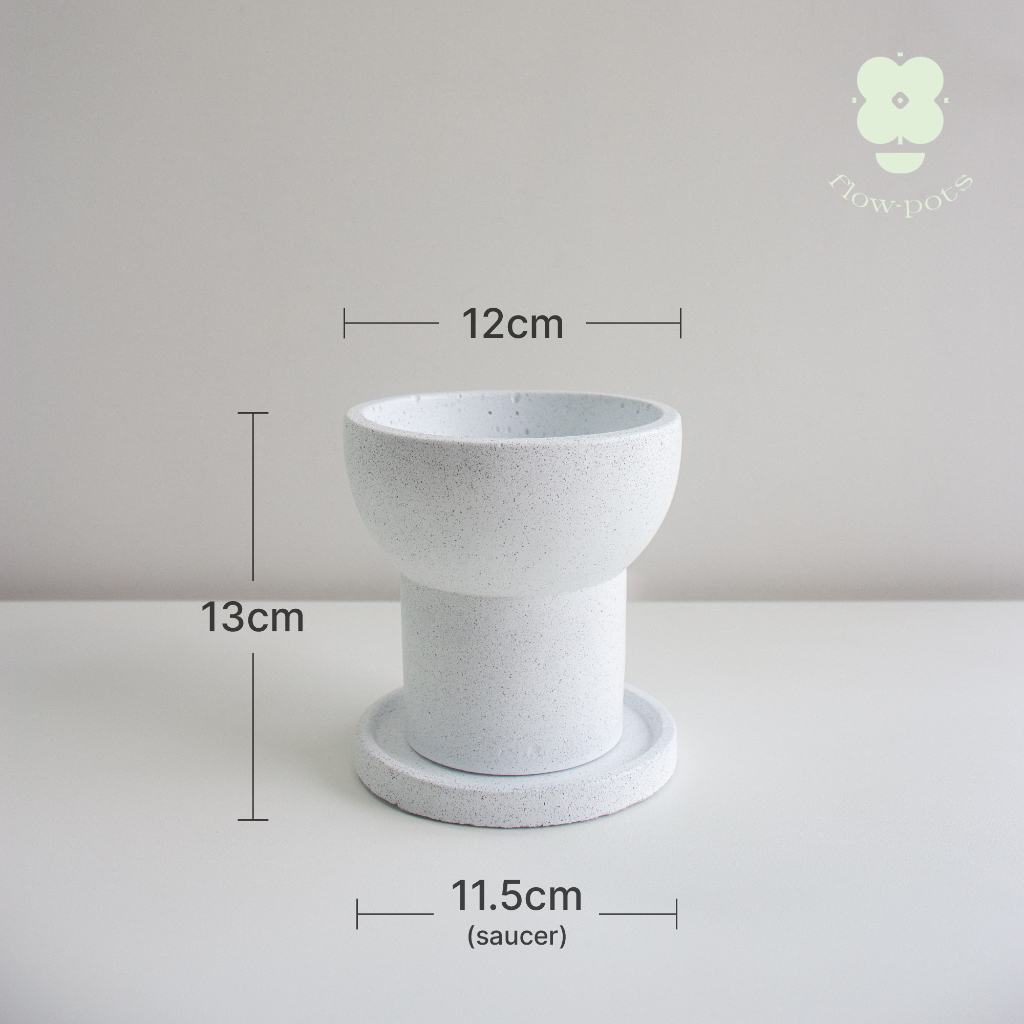 Flow-pots Plant Pot Speckled Tall (Saucer included) | Shopee Malaysia