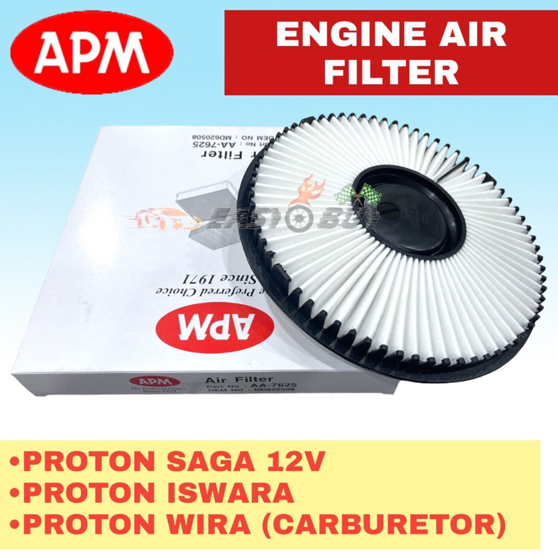 100% ORIGINAL APM ENGINE AIR FILTER - PROTON SAGA 12V / ISWARA / WIRA ...