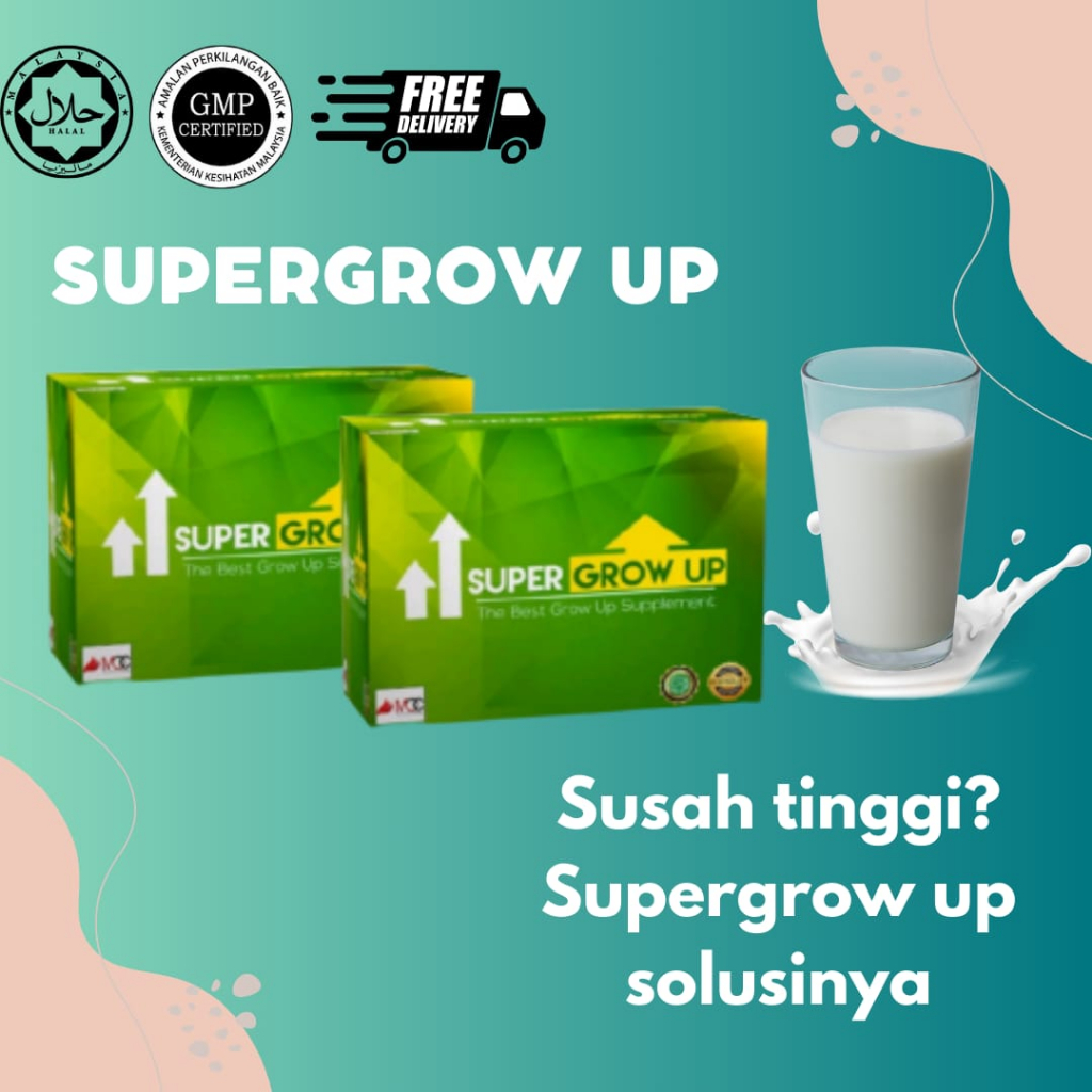 SUSU PENINGGI BADAN SUPER GROW UP SACHET TAMBAH TINGGI BADAN 2-15CM ...