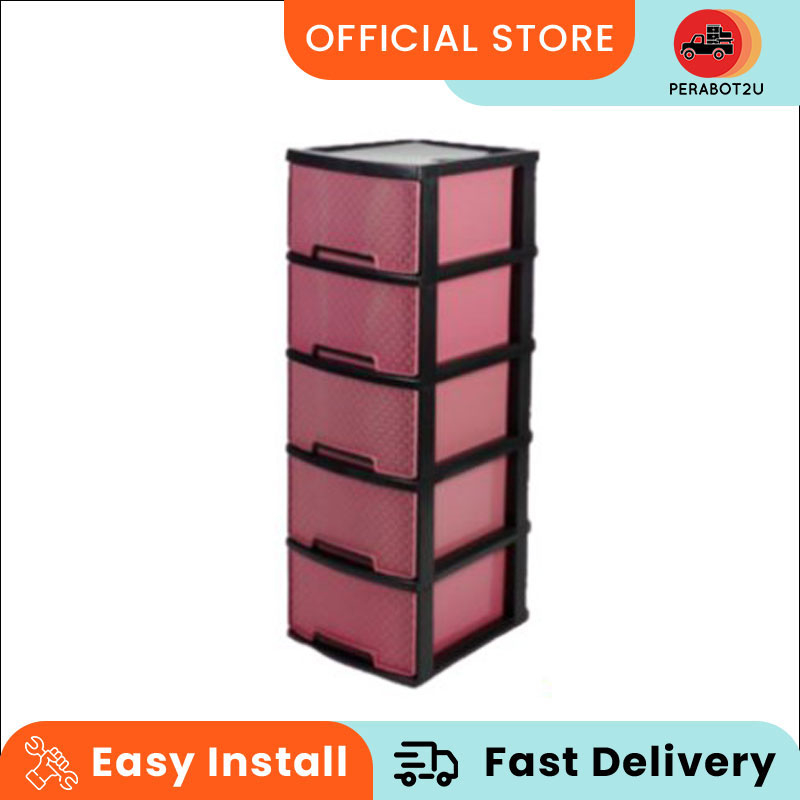 P2U FT Laci Plastik / 5 Tiers Drawers Plastic Cabinet / Laci Plastik 5 ...