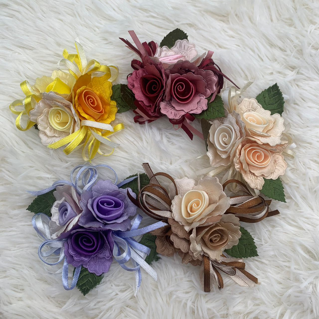 [Ready Stock] Triangle Flower Corsages With Pin/ Bunga Rozek/ Bunga ...