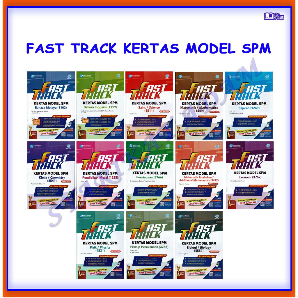 [ADM] BUKU LATIHAN SPM: FAST TRACK KERTAS MODEL SPM-2023 | Shopee Malaysia