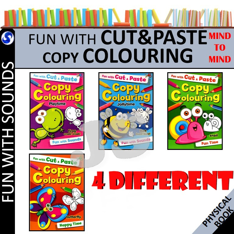 FUN WITH CUT & PASTE COPY COLOURING : JOLLYTIME | PLAYTIME | FUN TIME ...