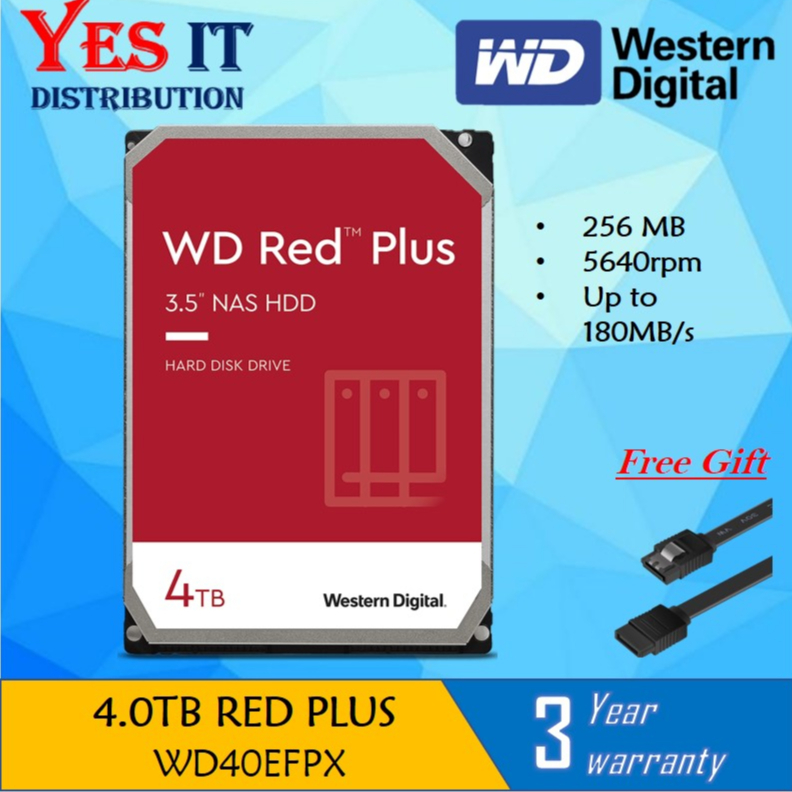 WD Western Digital Red Plus NAS 2TB / 4TB / 6TB / 8TB/ 10TB / 12TB 3.5 ...