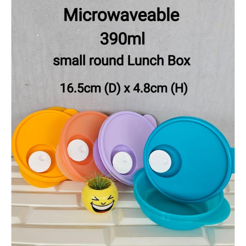 Tupperware Small Round Lunch Box 390ml - Microwaveable | Shopee Malaysia