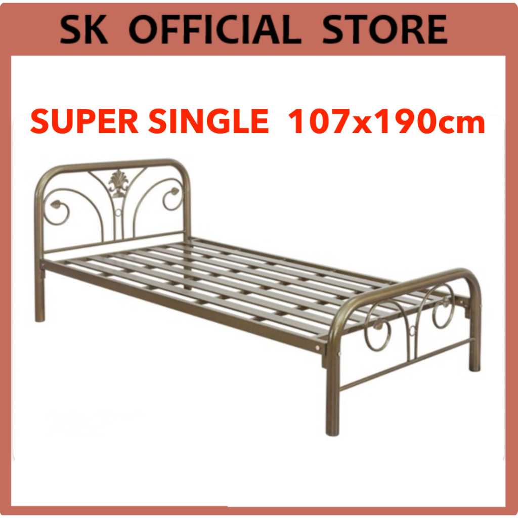 Super Single Bed Frame (1katil 1 order) BASE TEBAL Metal Bed Bedroom ...