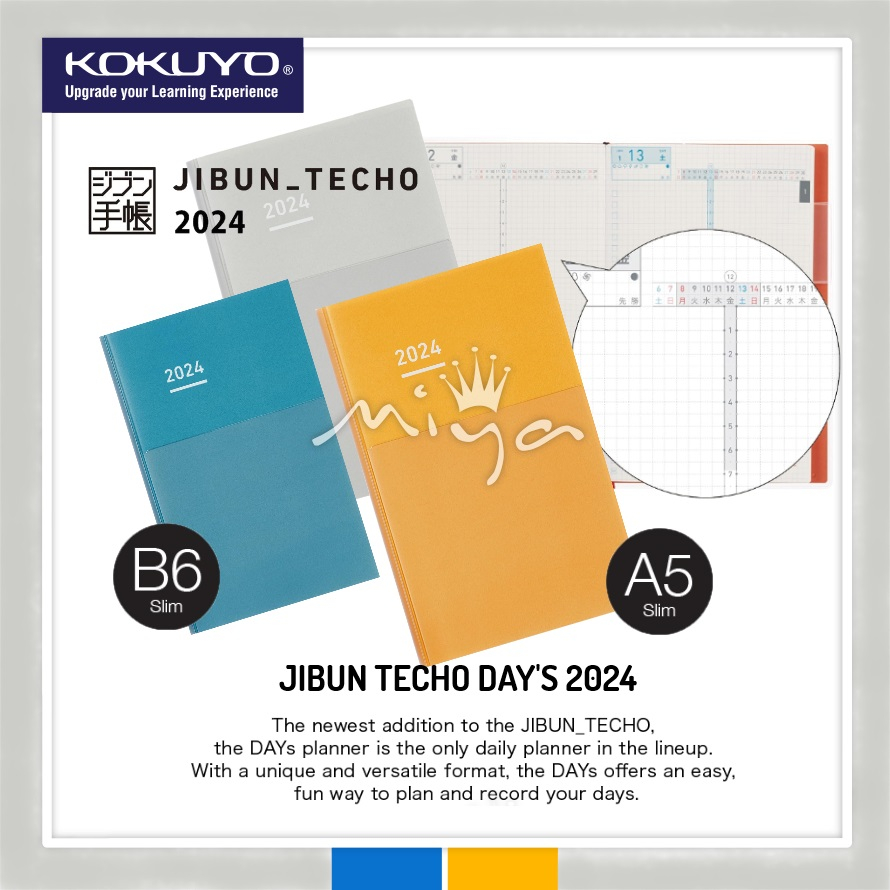 Kokuyo Jibun Techo DAYs Diary 2024 - A5 Slim / Mini B6 Slim | Shopee Malaysia