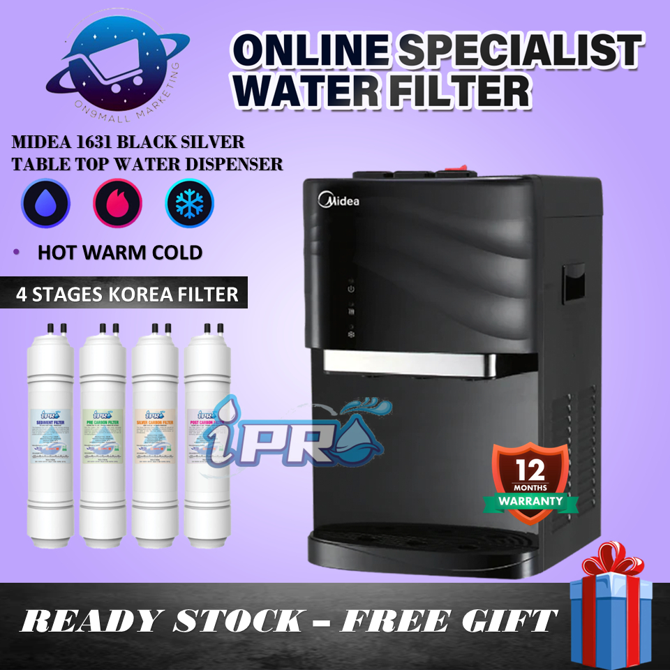 Midea Mild Alkaline Hot Normal Cold Desktop Water Dispenser Model 1631 ...