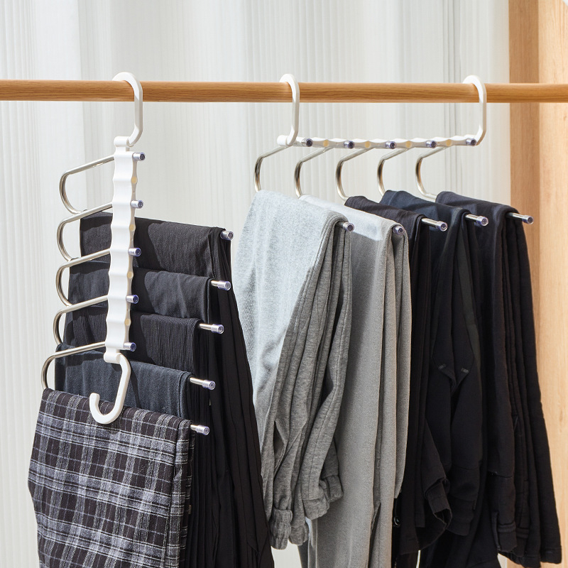 Stainless steel pants rack new multifunctional pants rack retractable ...