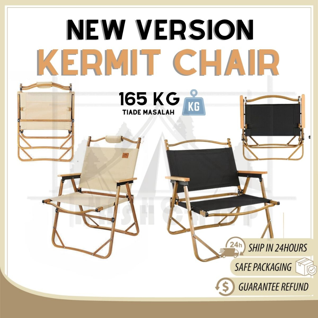 NEW Foldable Kermit Chair Lightweight Aluminum Alloy 4Sizes For Camping ...