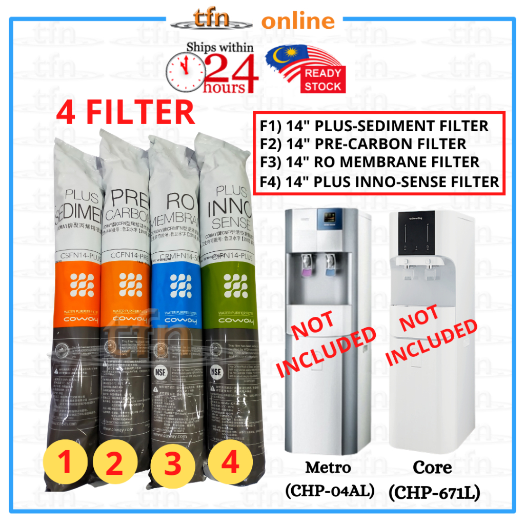 Original Set Coway Water Filter Penapis Air 14" Metro (CHP-04AL), Core ...