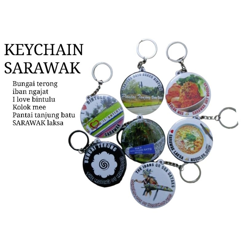 READY STOCK SARAWAK SOUVENIR KEYCHAINS GANTUNGAN KUNCI BORNEO KEYCHAIN ...