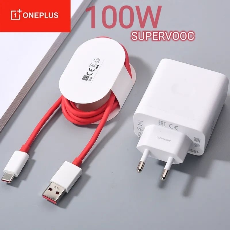 Oneplus 100W SuperVOOC Ultra Fast Charging Charger 8A Type-C USB Cable ...