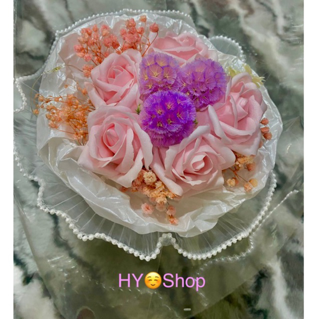 Soap flower Pink/Purple Colour 粉紫香皂花 Bunga sabun merah jambu dan ungu ...