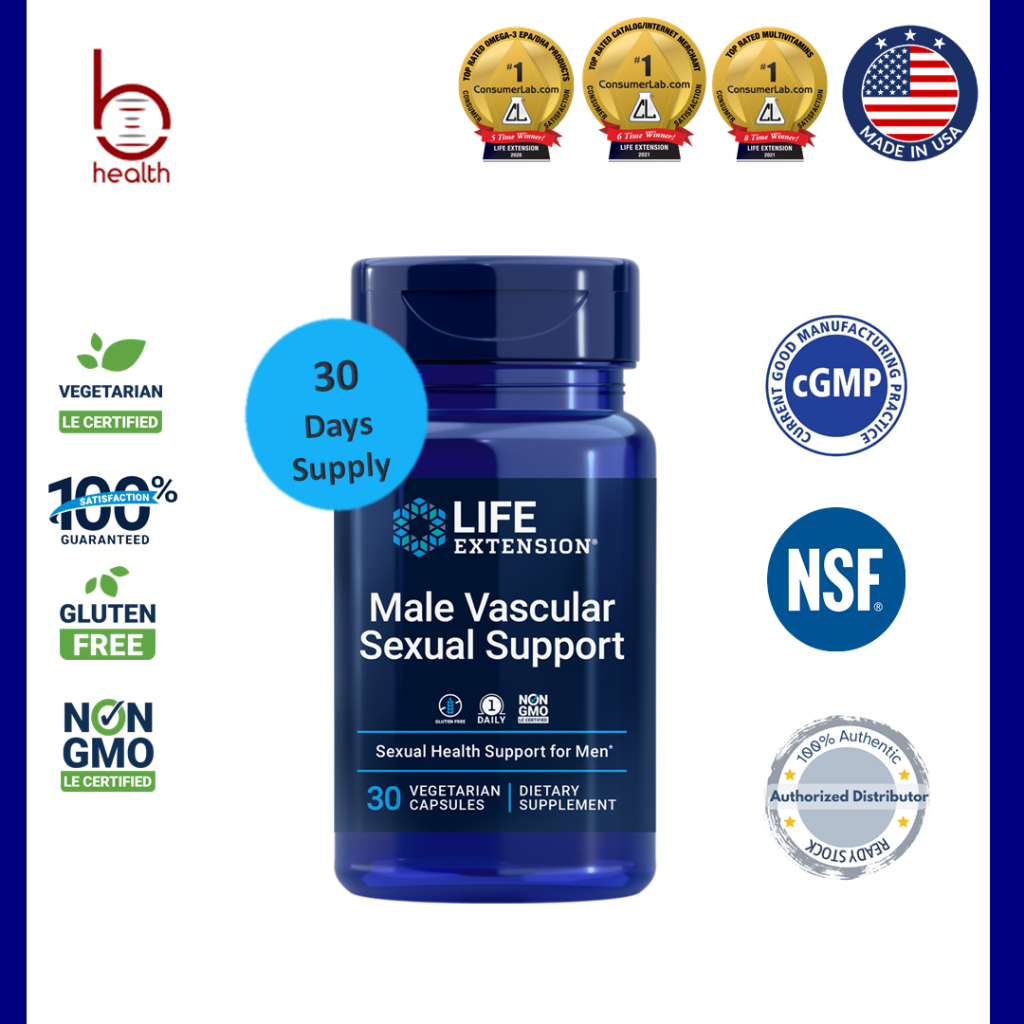 [Life Extension] Male Vascular Sexual Support, EXP:09/27, 30 vegetarian ...