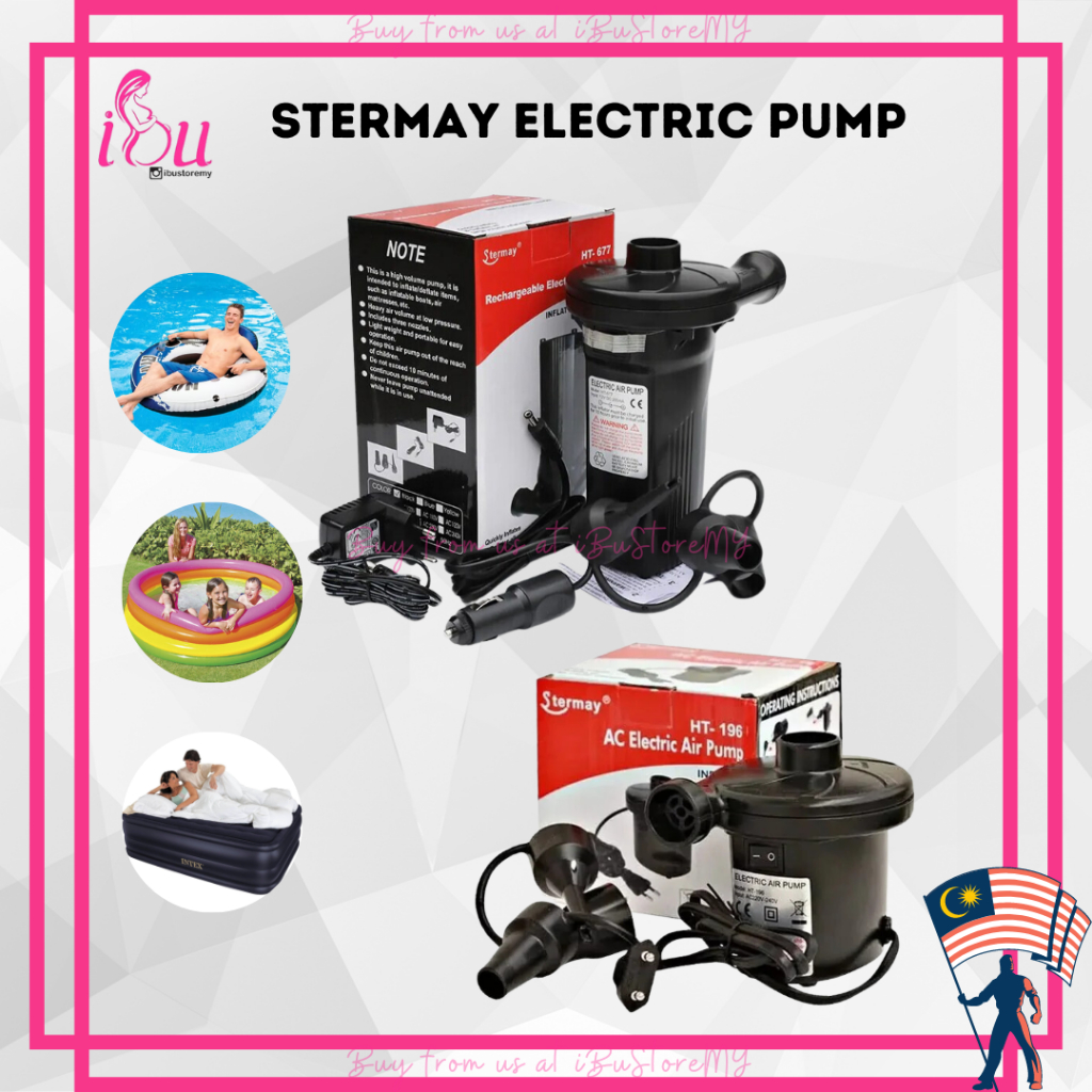 Electric Pump Stermay Electric Air Pump Pool Pump Float Pam Angin High Quality AC INTEX Double ...