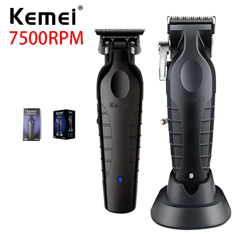 Kemei KM-2299 Professional Hair Trimmer Detailer Barber Electric Clipper Cordless Finish Cutting ...