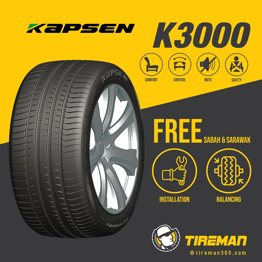 Kapsen K3000 16 17 18 19 20 Inch Tayar Tire (FREE INSTALLATION/Delivery ...