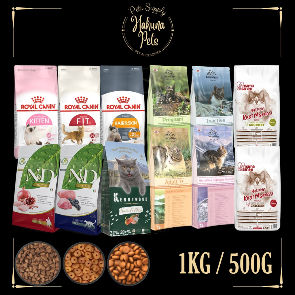 N&D Repack Cat Food 1KG / 500G - (Hair&Skin / Fit/ Cat Dry Food) Mama ...