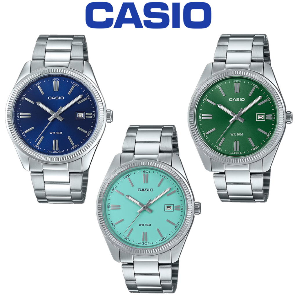 Casio Stainless Steel Band Men Watch MTP-1302PD | Shopee Malaysia
