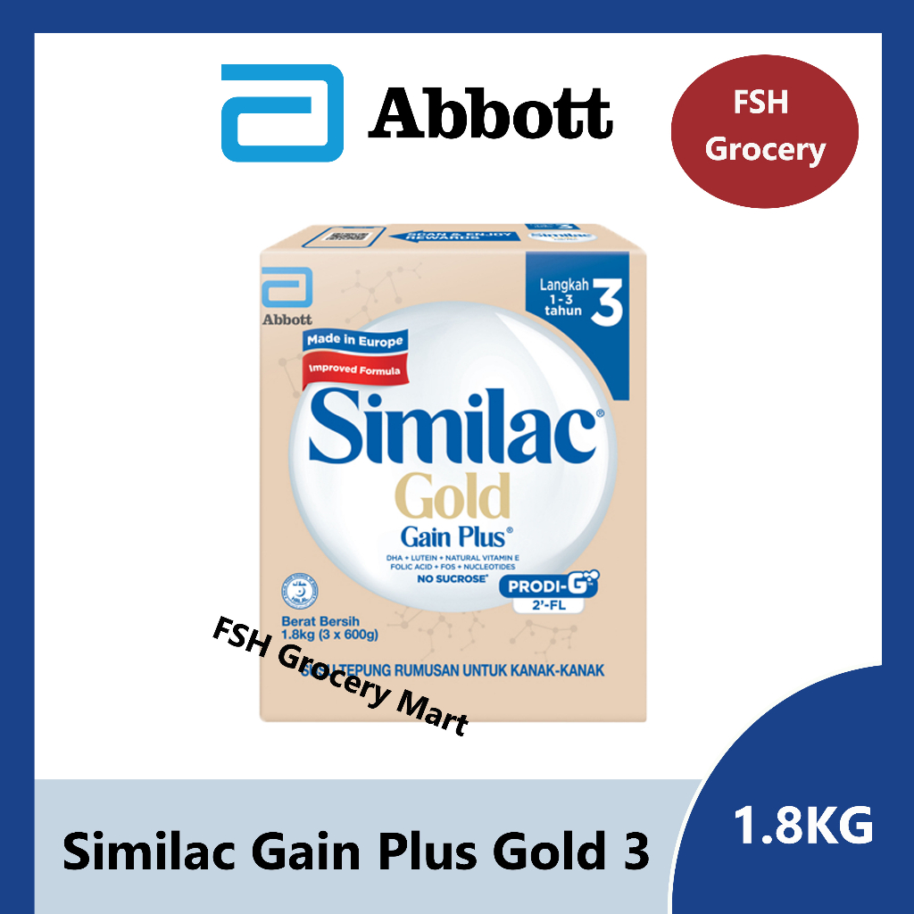 Abbott Similac Gain Plus Gold Step 3 1.8KG (Perfect Box Condition ...