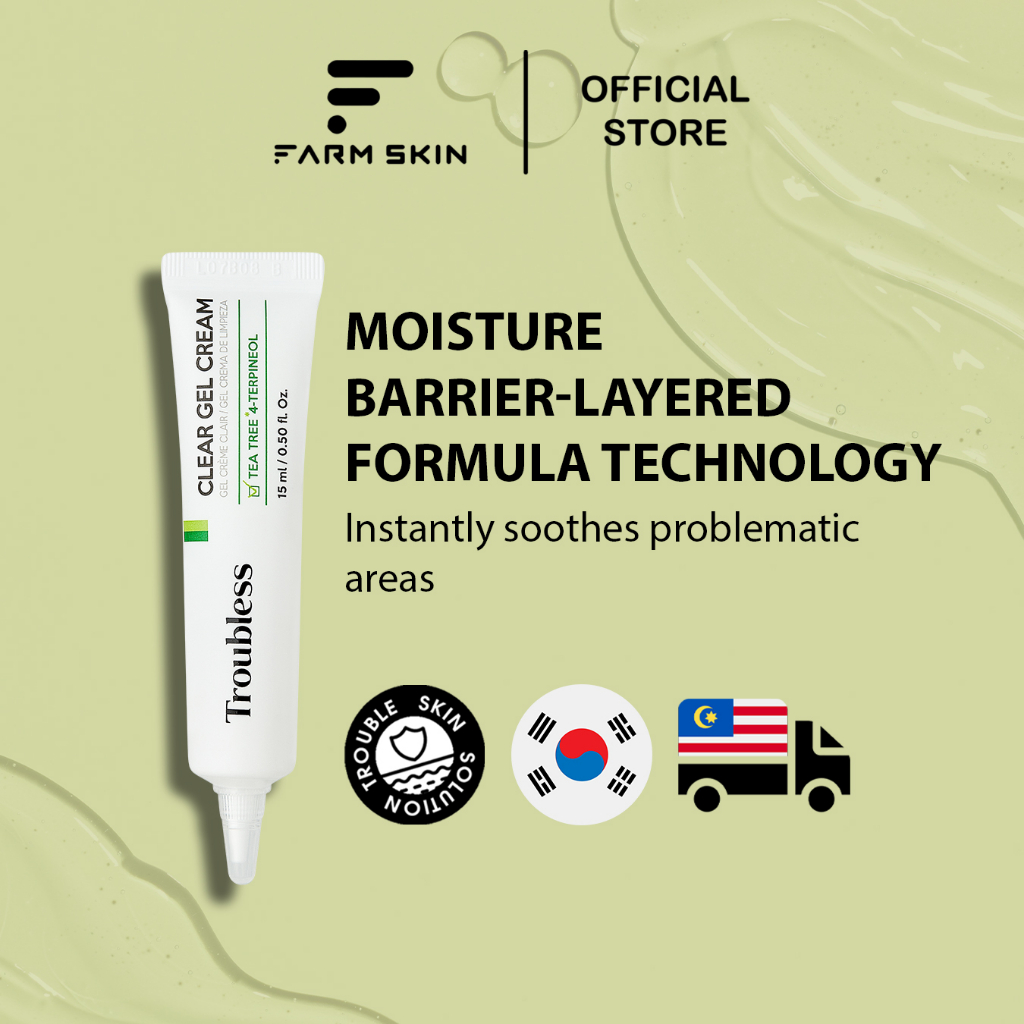 TROUBLESS Clear Gel Cream Untuk Kulit Sensitif (15ml) | Shopee Malaysia