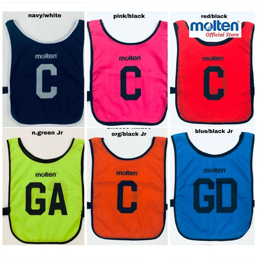 Netball Cotton Bib Set - Molten Senior BT6088/BT6099 1 Sided | Shopee ...