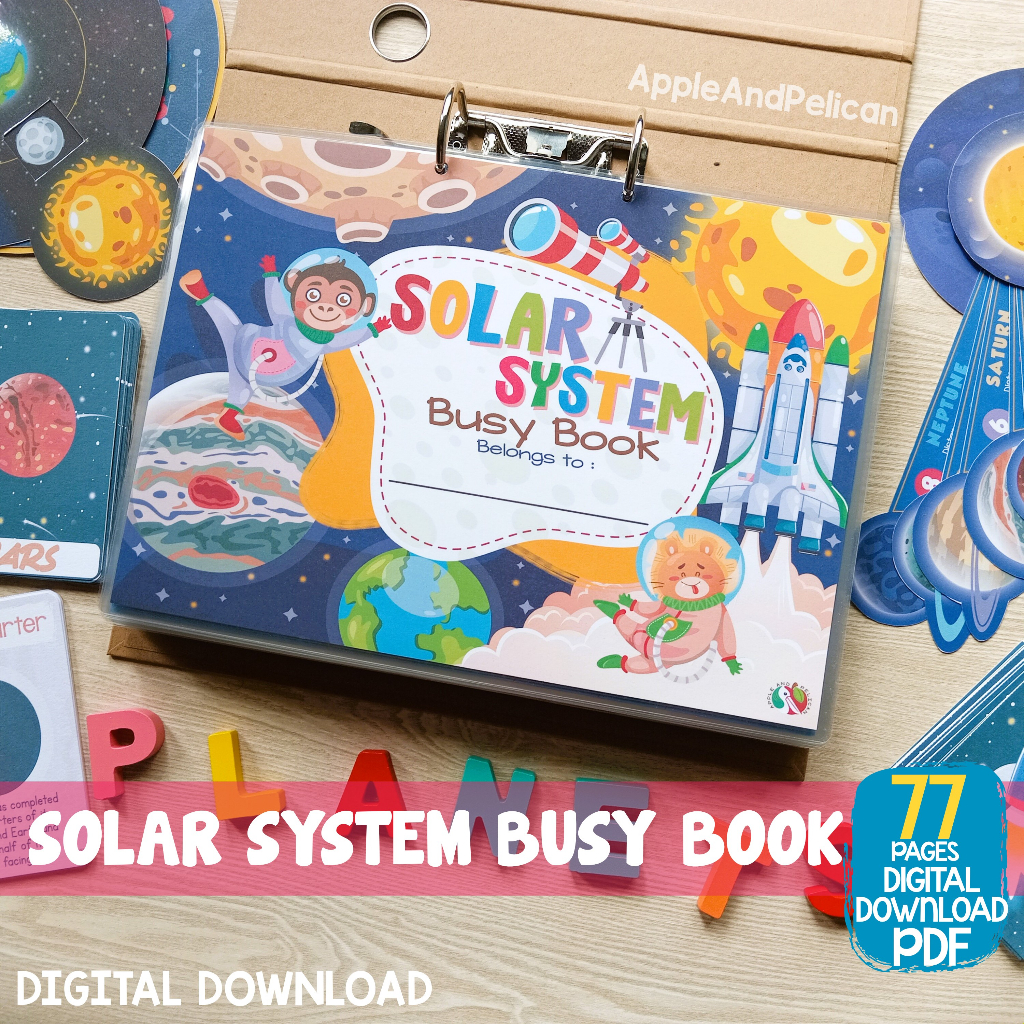 [SOFTCOPY] Solar System Busy Book Outer Space Busy Binder Planet ...