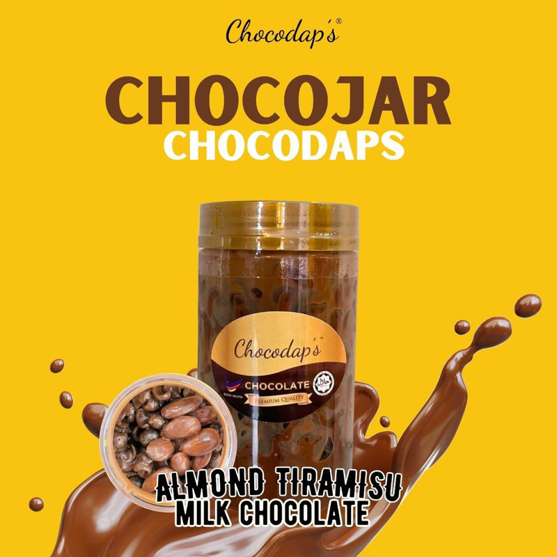 CHOCOJAR BY CHOCODAPS ALMOND TIRAMISU MILK CHOCOLATE 150g | Shopee Malaysia