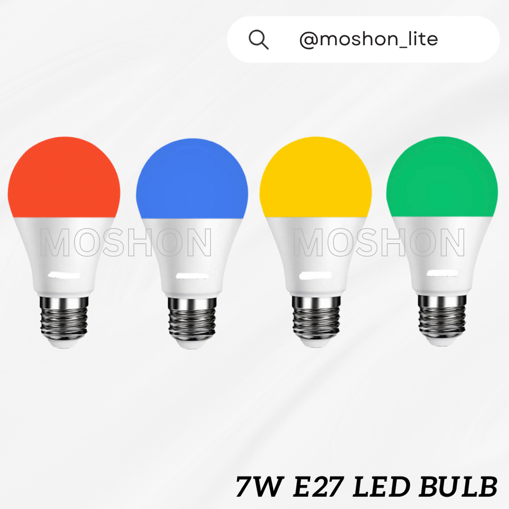 7W E27 LED Colour Bulb / Mentol LED Warna / Mentol Lampu Raya (Blue ...