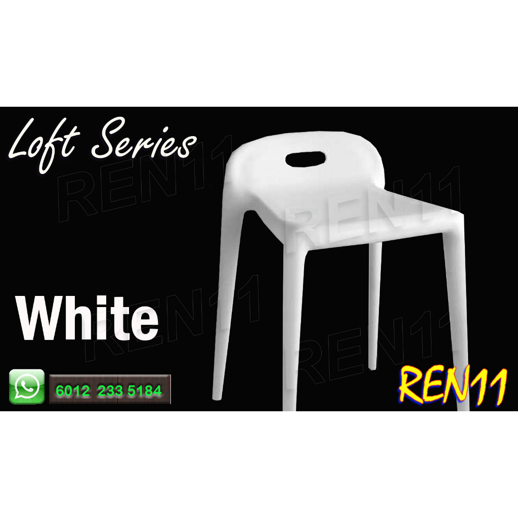 3v White Chair Grad A High Quality Plastic Side Chair - White,Putih ...