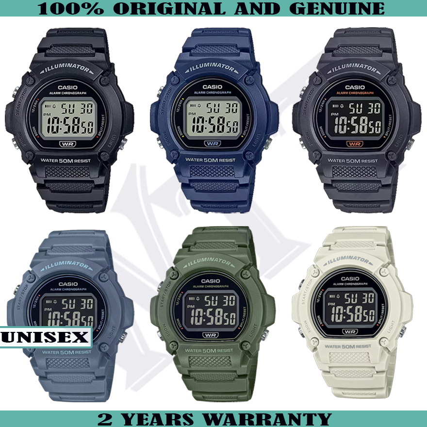 CASIO W-219H UNISEX DIGITAL WATCH JAM TANGAN LELAKI JAM TANGAN ...