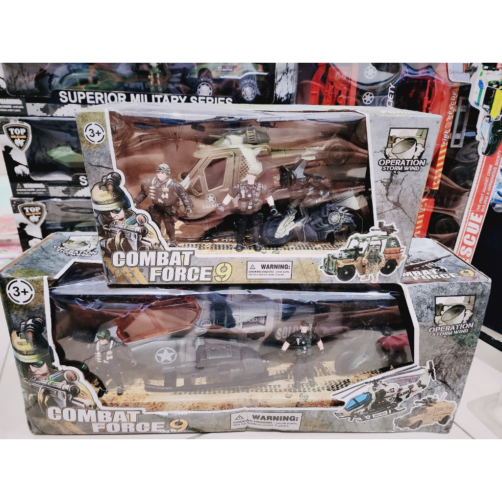 [RCL Toys] Ready Stock Combat Force 9 Military Play Set Plane Boat Kids ...