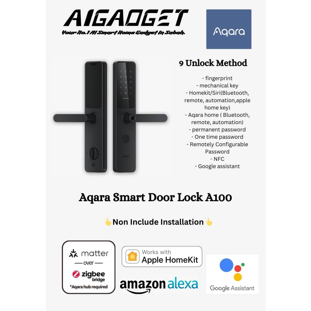 Aqara Smart Door Lock A100 (Global Version) | Shopee Malaysia