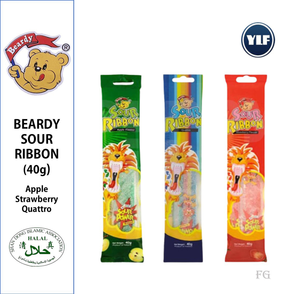 BEARDY SOUR RIBBON 40G | Shopee Malaysia