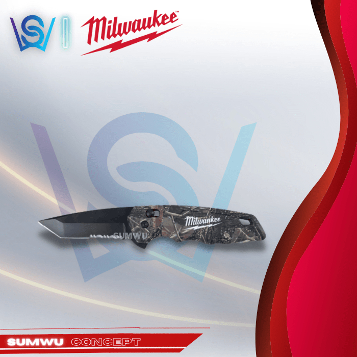 MILWAUKEE FASTBACK 3" CAMO SPRING ASSISTED FOLDING KNIFE (48-22-1535 ...