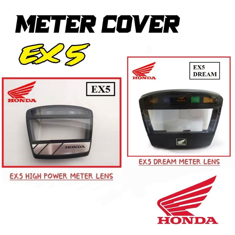 HONDA EX5 HP EX5 DREAM METER LENS METER COVER LEN STICKER TINTED CERMIN ...