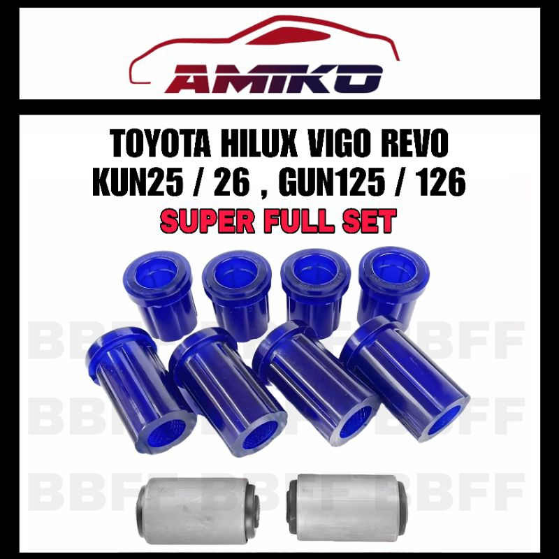 TOYOTA HILUX KUN25 KUN25 REVO GUN125 GUN126 REAR LEAF SPRING BUSH AMIKO ...