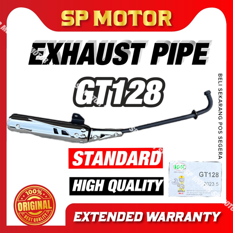 MODENAS GT128 GT 128 EXHAUST PIPE EXZOS PIPE EJOS WITH MUFFLER COVER ...