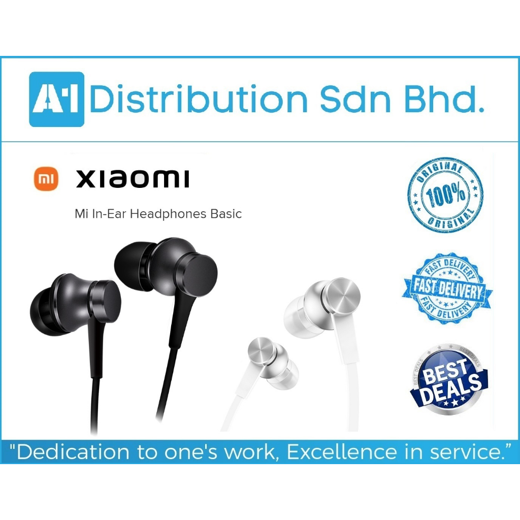 Xiaomi Mi In-Ear Headphones Basic Piston Earphone (100% Original Xiaomi ...